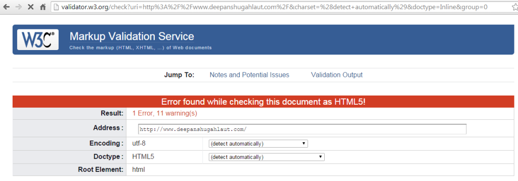 Why Should You Validate Website’s Code With W3C Validator? – Deepanshu Gahlaut